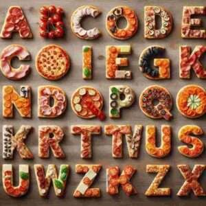 A-Z Pizza toppings of 100 words - Pizza World